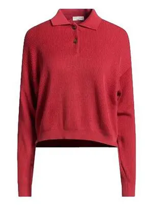 Brunello Cucinelli Knitted Cotton Sweater - Red