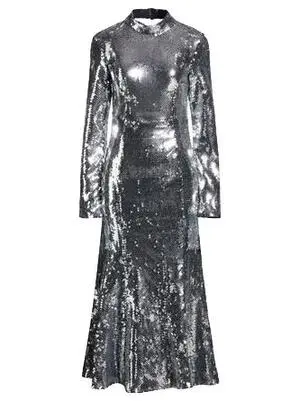 SEMICOUTURE Tulle Gown With Sequins And Appliqués - Silver