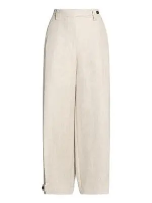 Brunello Cucinelli Tapered Linen Pants - Beige