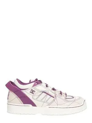 DC SHOES Low-top Two-tone Leather Sneakers - Off White