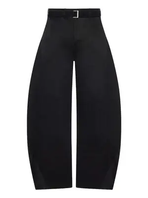 Sacai Belted Wide-leg Trousers - Black