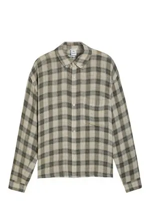 WON HUNDRED Maza Checked Woven Overshirt - Grey