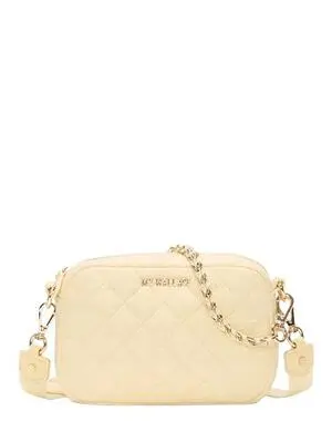 Mz Wallace Mini Crosby Quilted Nylon Crossbody Bag - Chamomile
