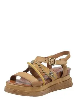 A.S.98 Lowman Platform Sandal - Camel