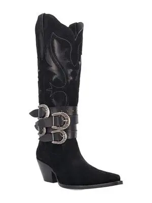 DINGO Buck Wild Knee High Western Boot Black