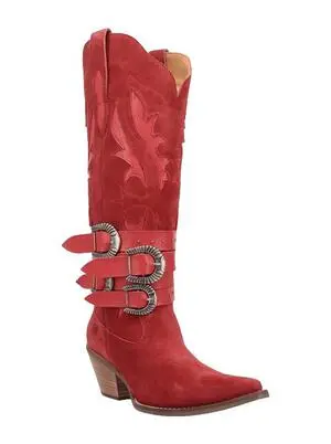 DINGO Buck Wild Knee High Western Boot Red