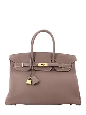 HERMES Birkin Handbag Togo With Gold Hardware