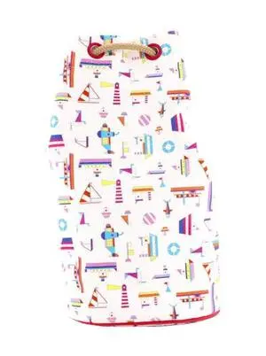 Hermès Petit Chalutier Duffle Bag Printed Canvas - None