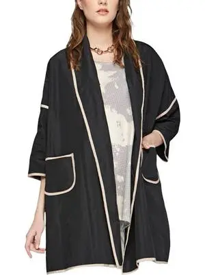 LUUKAA Memory Taffeta Duster - Black