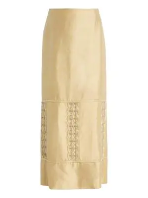 KALLMEYER Reed Silk Maxi Skirt