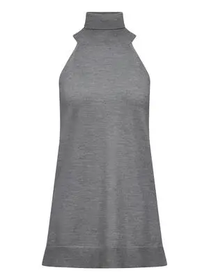 FFORME Devon Wool High-neck Top - Light Grey