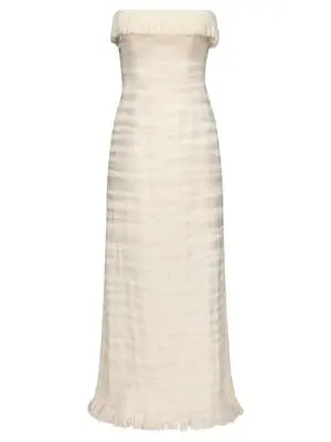 FFORME Paloma Fringed Maxi Dress - Ivory