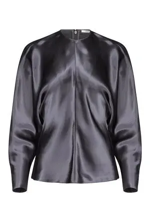 FFORME Sylvie Dolman-Sleeve Draped Top Grey