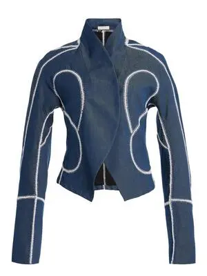 DIOTIMA Idolo Stand-collar Wool Blazer - Blue