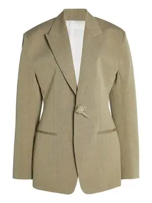 BOTTEGA VENETA Bottega Veneta Wool-Linen Melange Tailored Jacket