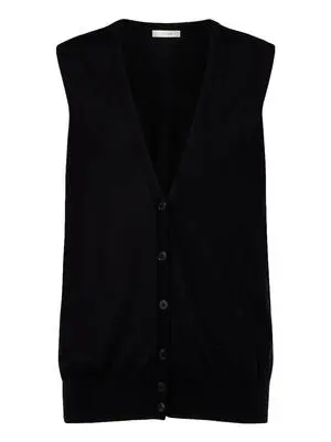 THE ROW Neel Cashmere Cardigan - Black