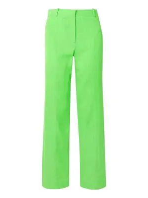Jacquemus Meloia Paneled Straight-leg Pants - Green