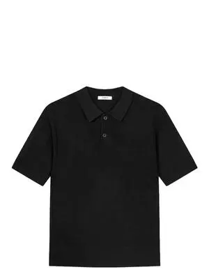 STUDIO TOMBOY Collared Polo Shirt - Black