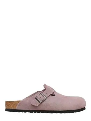 BIRKENSTOCK Boston Suede Mules Pink