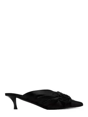 Givenchy Twist Rose Detail Mules - Black