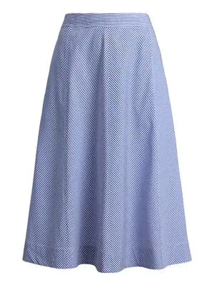 Ralph Lauren Striped A-line Skirt - Blue