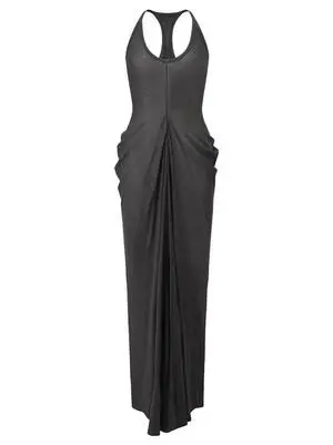 OUDE WAAG V-neck Draped Maxi Dress - Grey