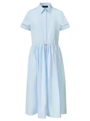 Fabiana Filippi Drawstring Shirt Dress - Blue