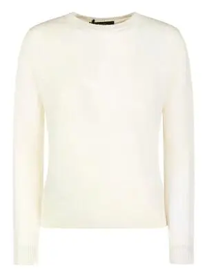 Max Mara Crewneck Knitted Top - Neutrals