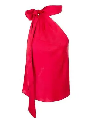 Ralph Lauren Tie-Neck Top Red
