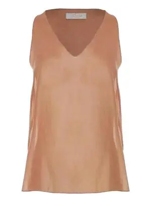 Devotion Sleeveless Blouse - Brown