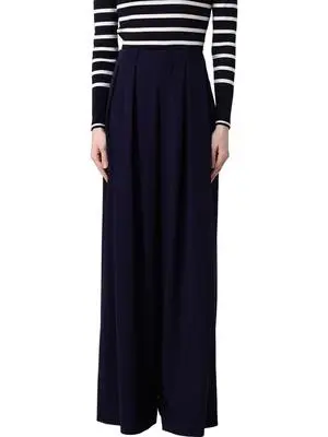 Ralph Lauren Wool Palazzo Trousers - Blue
