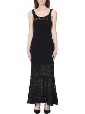 Pinko Lace Maxi Dress - Black