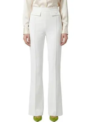 Elisabetta Franchi Elisabetta Franchi Tailored Trousers Ivory