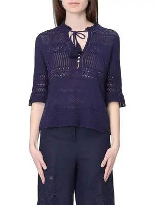 Zadig&Voltaire Knitted Top With Tassel Detail - Blue