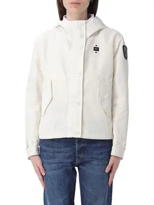 BLAUER. Hooded Jacket With Logo - White