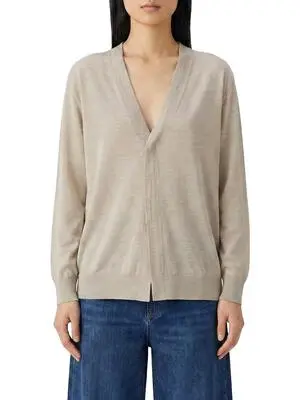 SA SU PHI Cashmere And Silk V-neck Cardigan - Beige