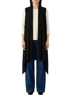 SA SU PHI Long Cashmere And Silk Vest - Black