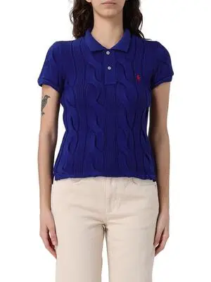 Polo Ralph Lauren Cable Knit Polo Shirt - Blue