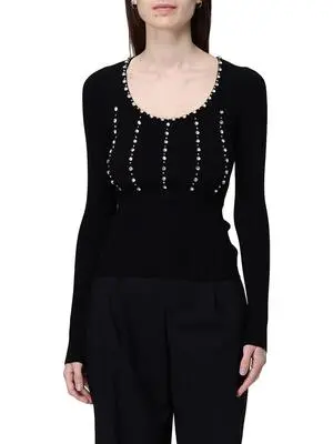 Liu Jo Embellished Ribbed Sweater - Black