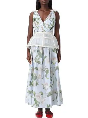 Antonio Marras Floral Print Maxi Dress - Gnawed Blue