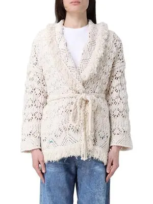 Alanui Knitted Cardigan With Belt - Cream