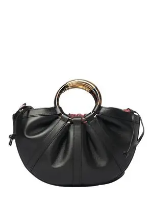 COCCINELLE Handbag With Hoop Handle - Black