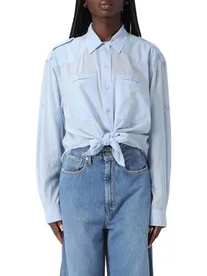 Isabel Marant Étoile Button-up Shirt With Front Tie Detail - Blue