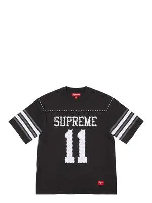Supreme Studded Short-sleeve Top - Black