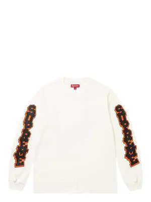 Supreme Cracked Sleeve Long-sleeve Top - White