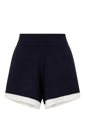 ALLUDE Cashmere Relaxed Fit High-waisted Shorts - Black