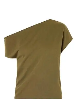 THE ELDER STATESMAN The Elder Statesman Superlight Tori One-Shoulder Cashmere Top
