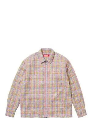 Supreme Bouclé Zip Up Shirt - Multicolor
