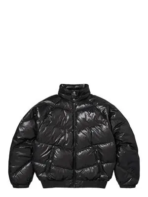 Supreme X Schott Glossy Puffer Jacket - Black