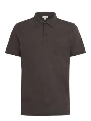 Sunspel Supima Cotton Riviera Polo Shirt - Brown